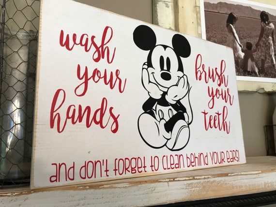 Mickey Mouse Bathroom Sign