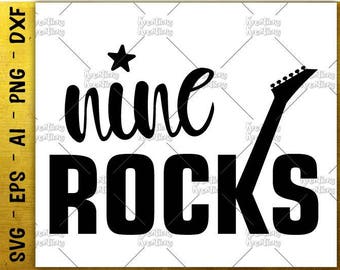 Rock N Roll Girl SVG Rock chick svg hand drawn svg print decal