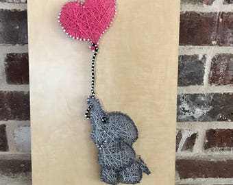 Elephant string art | Etsy