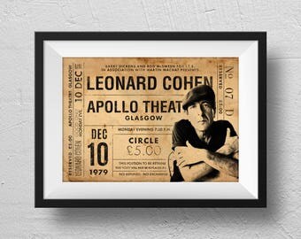 Leonard cohen | Etsy