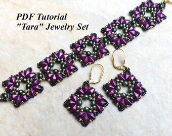 CAROLINE BRACELET pattern with PIP beads tutorial
