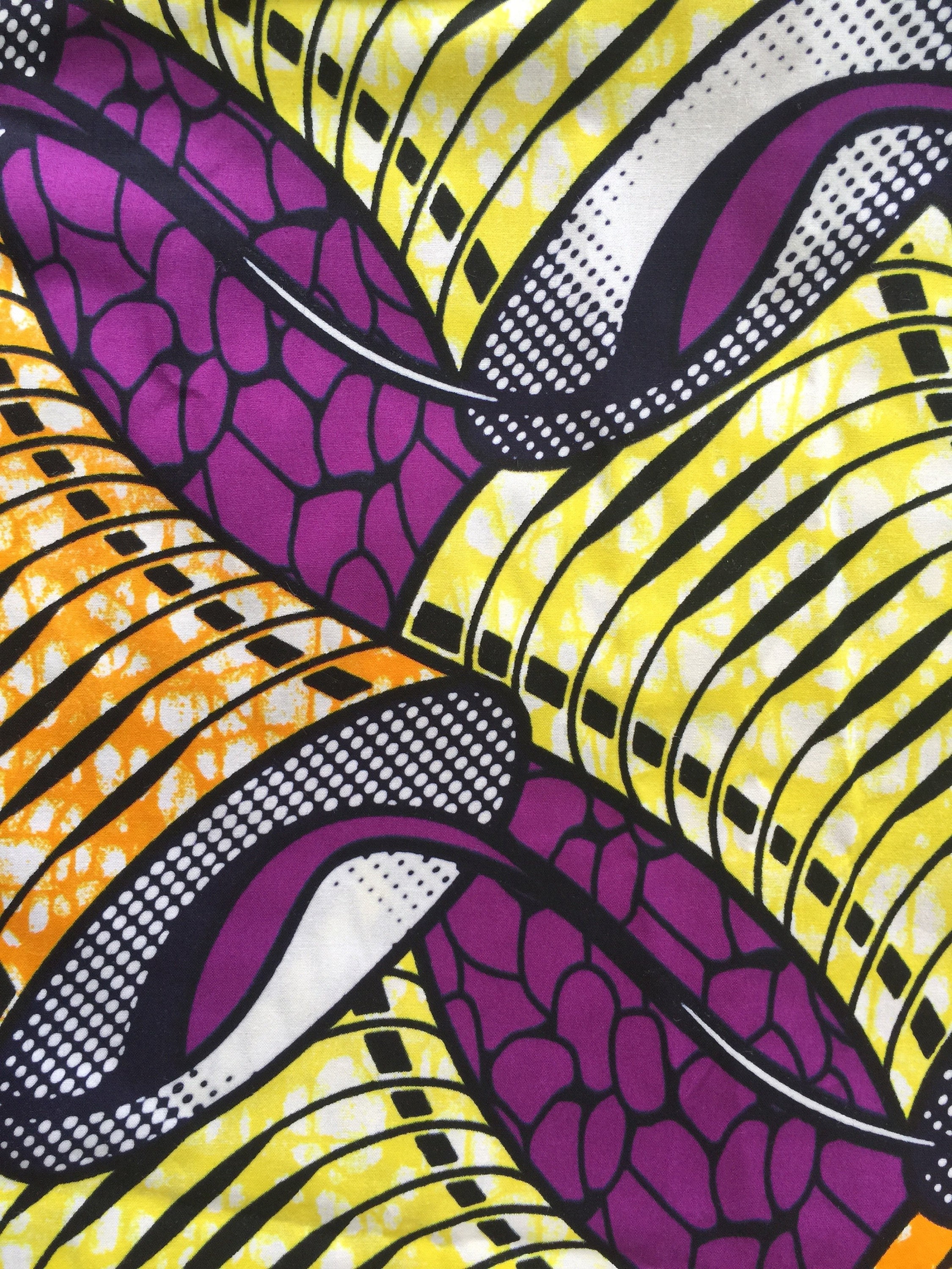 Purple African Print fabric African FabricPurple African