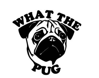 Pug decal | Etsy