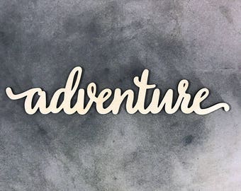 Adventure wood sign | Etsy