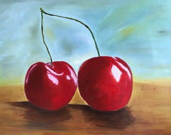 Cherry still life | Etsy