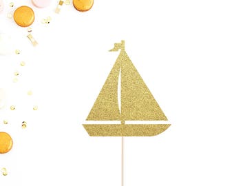 Sailboat cake topper | Etsy