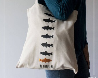 Fish tote bag | Etsy