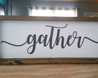 Gather sign | Etsy