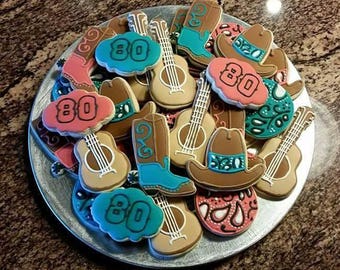 Cowboy boot cookies | Etsy