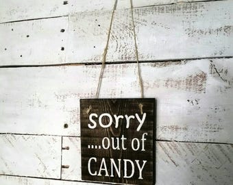 Halloween candy sign | Etsy