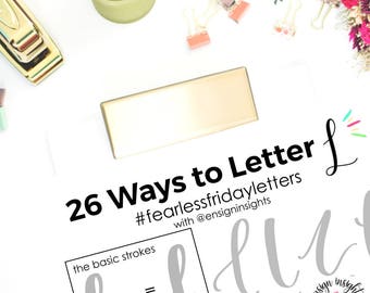 BUNDLE & Save Hand Lettering Practice Sheets 10 Ways to