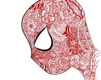 Zentangle superhero | Etsy