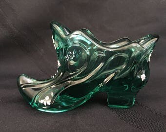 Fenton glass shoe | Etsy