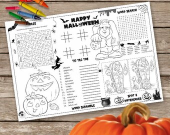 Halloween coloring | Etsy