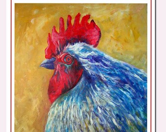 Chicken paintings | Etsy