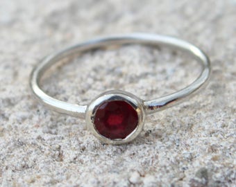 Natural ruby ring | Etsy