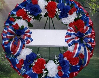 Cemetery wreath | Etsy