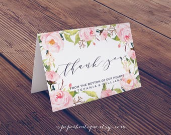 Watercolor thank you | Etsy