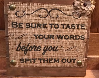Taste your words | Etsy