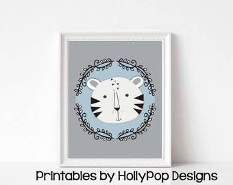 Cute Bunny Print Gray Watercolor Rabbit Art Cute Animal