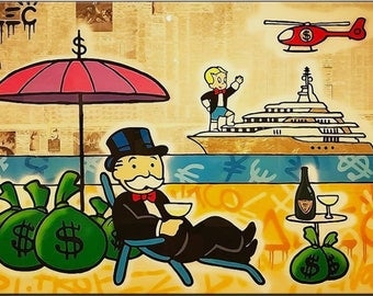 Alec monopoly art | Etsy