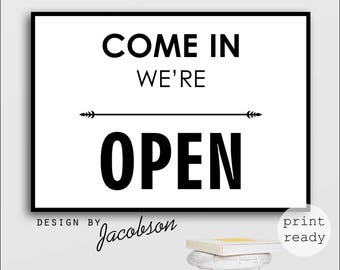 We are open sign | Etsy
