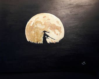 Samurai painting | Etsy