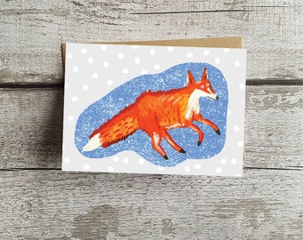 Fox card | Etsy