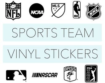 Sports team stickers | Etsy