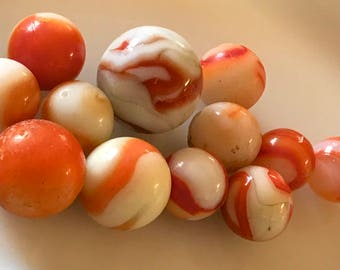 Orange marbles | Etsy