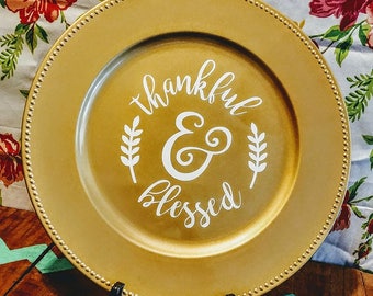 Thanksgiving plates | Etsy