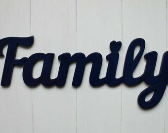Wood family cutout | Etsy