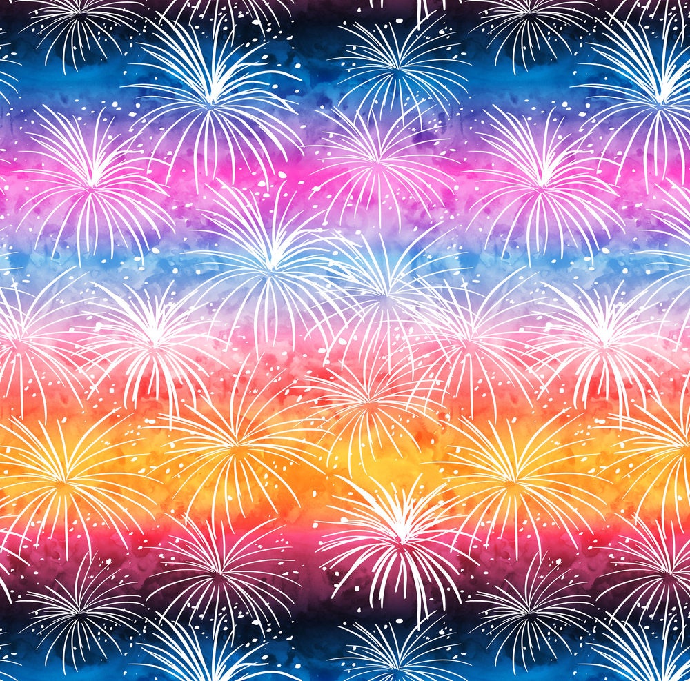 Fireworks Fabric Fireworks At Sunset By Littlearrowdesign