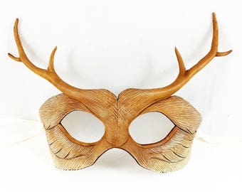 Buck Leather Mask Adult or Child Sizes Deer His and Hers