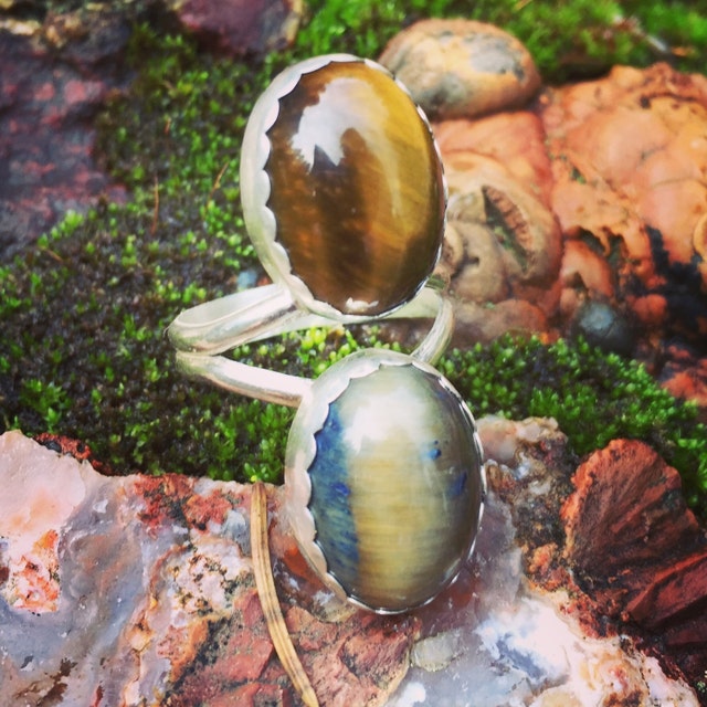 Handmade sterling silver jewelry natural by SandyRiverJewelry