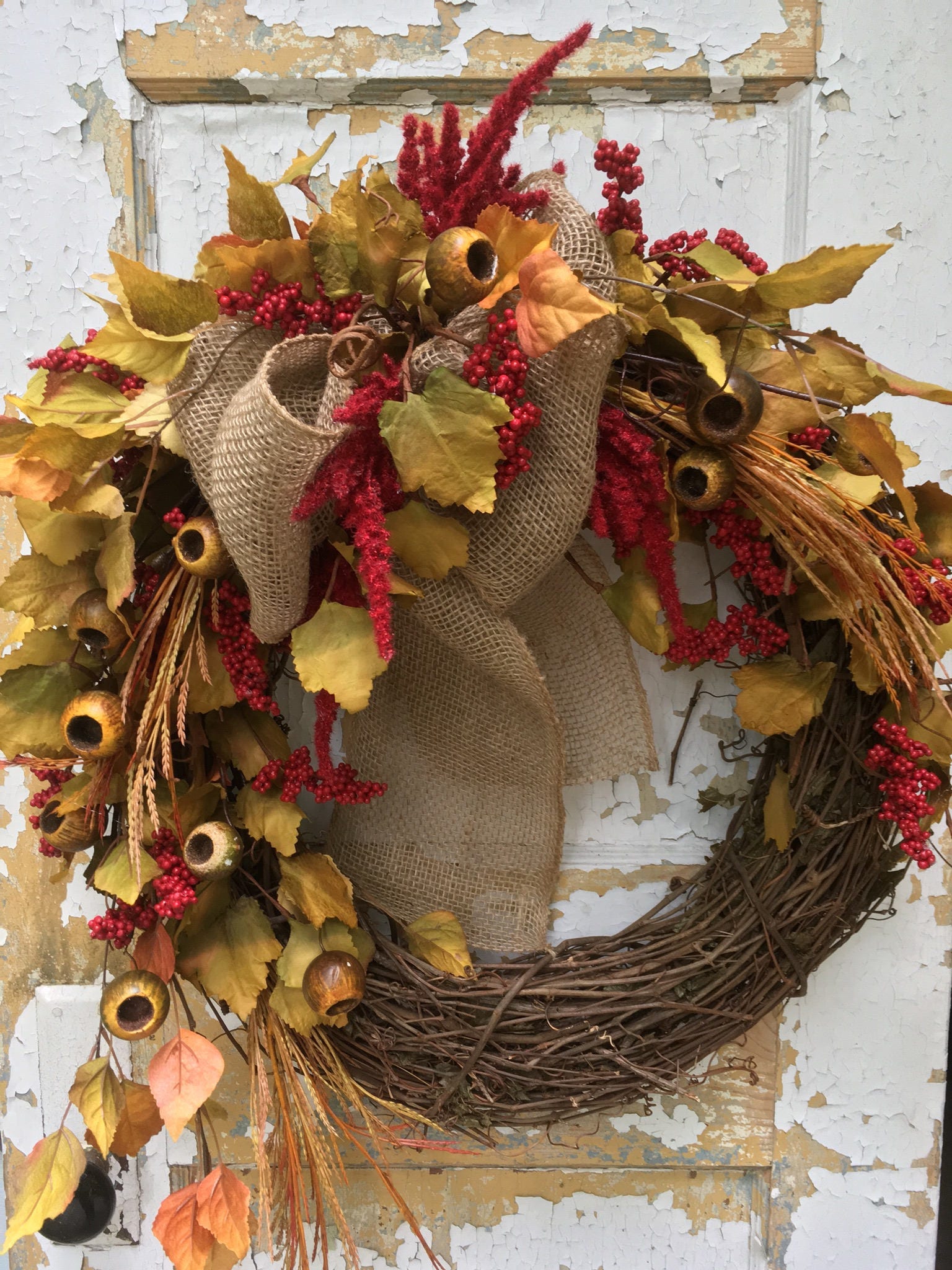 Rustic Fall Wreath Autumn Rustic Wreath Fall Front Door