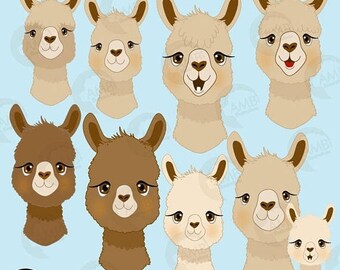 Llama clipart | Etsy