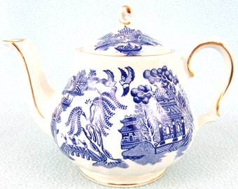 Blue willow teapot | Etsy