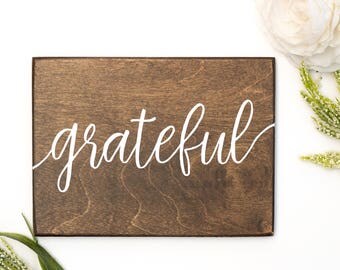 Grateful sign | Etsy
