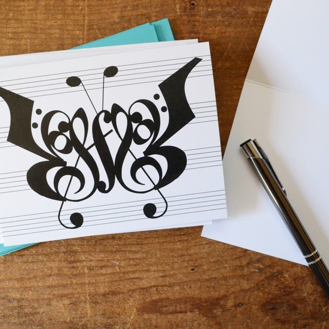 Music Note Art Prints & Greeting Cards by erinheaton on Etsy