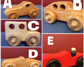 Wooden toy cars | Etsy