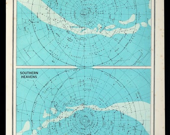 Antique star chart | Etsy