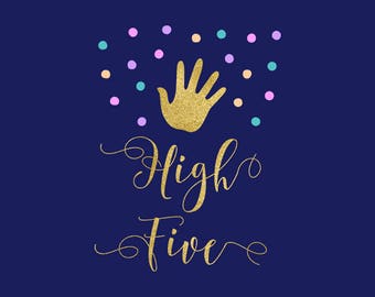 High five silhouette | Etsy