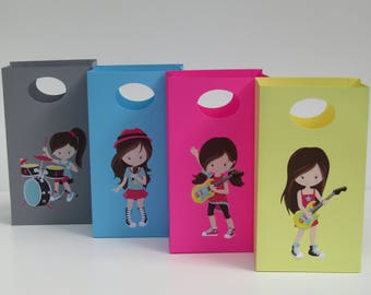 Guitar Treat Sacks Rocker Rock N Roll Rock Star Theme