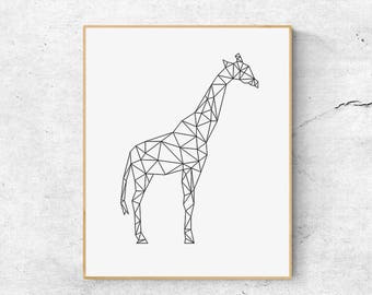 Geometric giraffe | Etsy