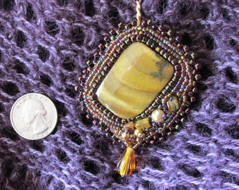 Freeform Peyote Stitch Shawl Pin