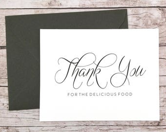 Food thank you card | Etsy