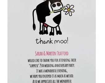 Cow thank you card | Etsy