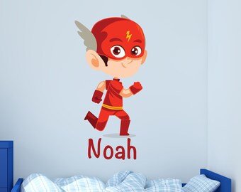 Superhero wall decal | Etsy