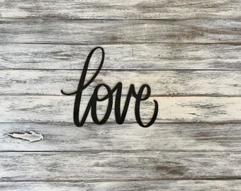 Metal love sign | Etsy